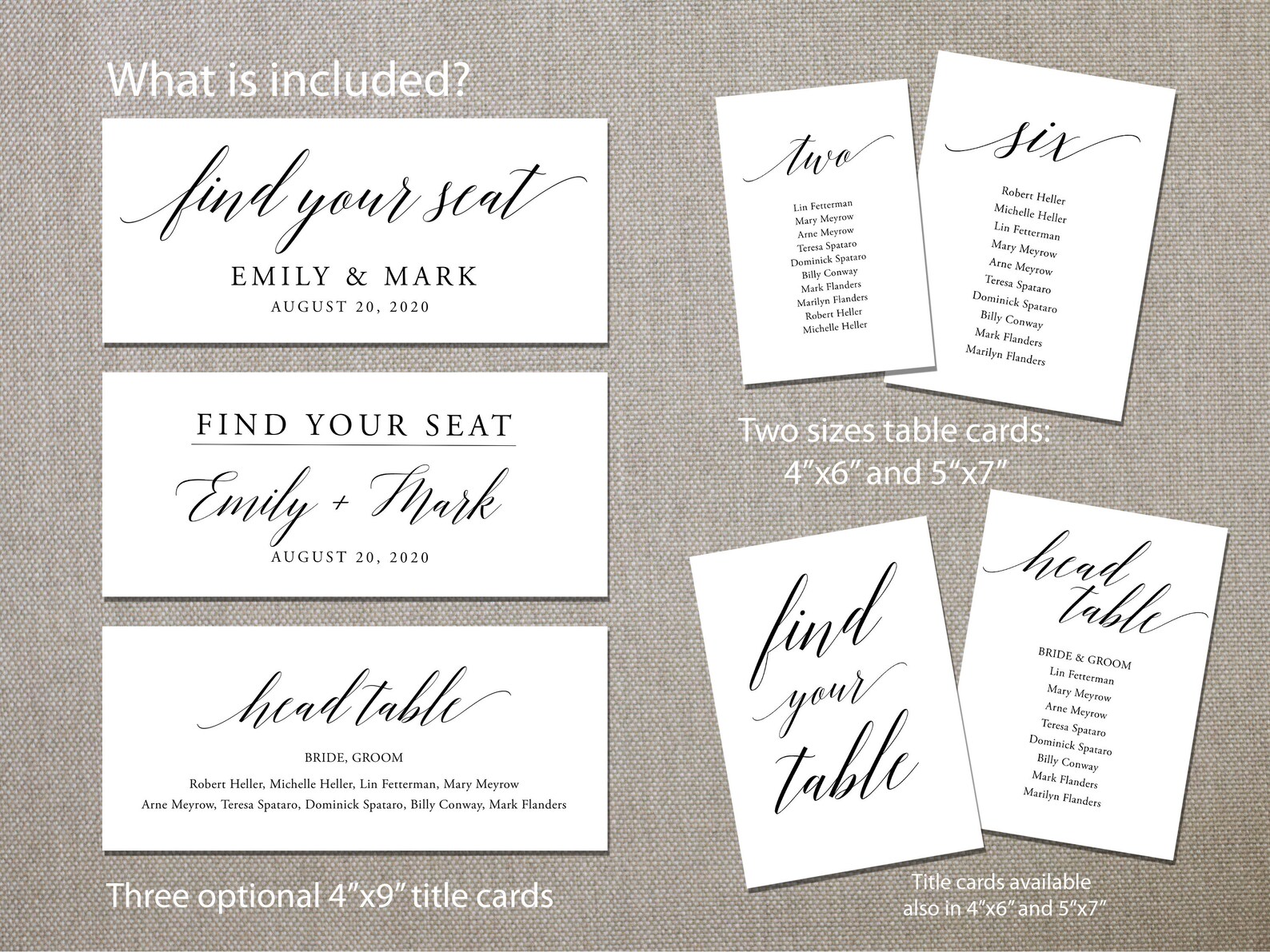 ADELE modern Wedding Seating Chart Card Template, Wedding Seating Plan ...