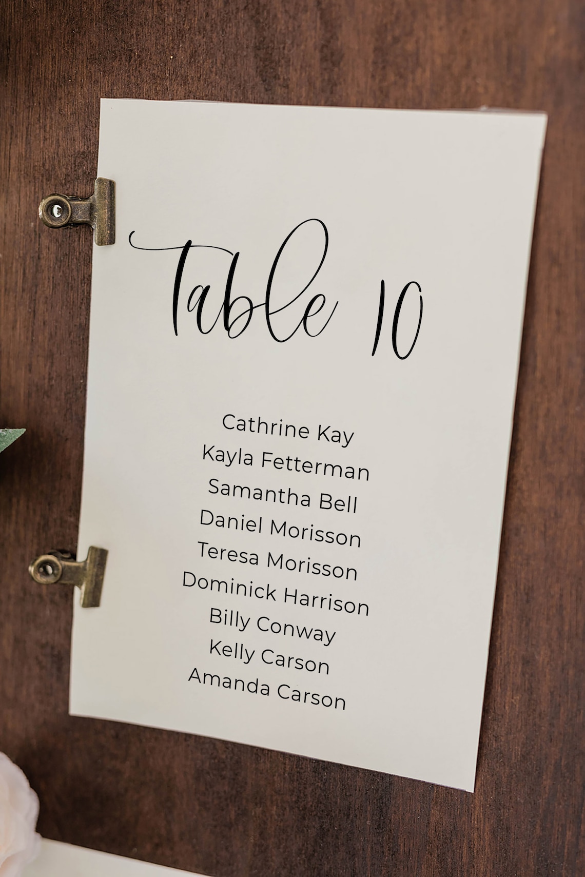 ANDIE - Elegant Seating Chart Cards Template, Seating Cards for Wedding ...