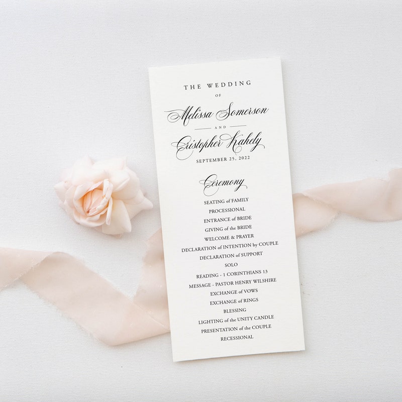 Wedding Program - Etsy