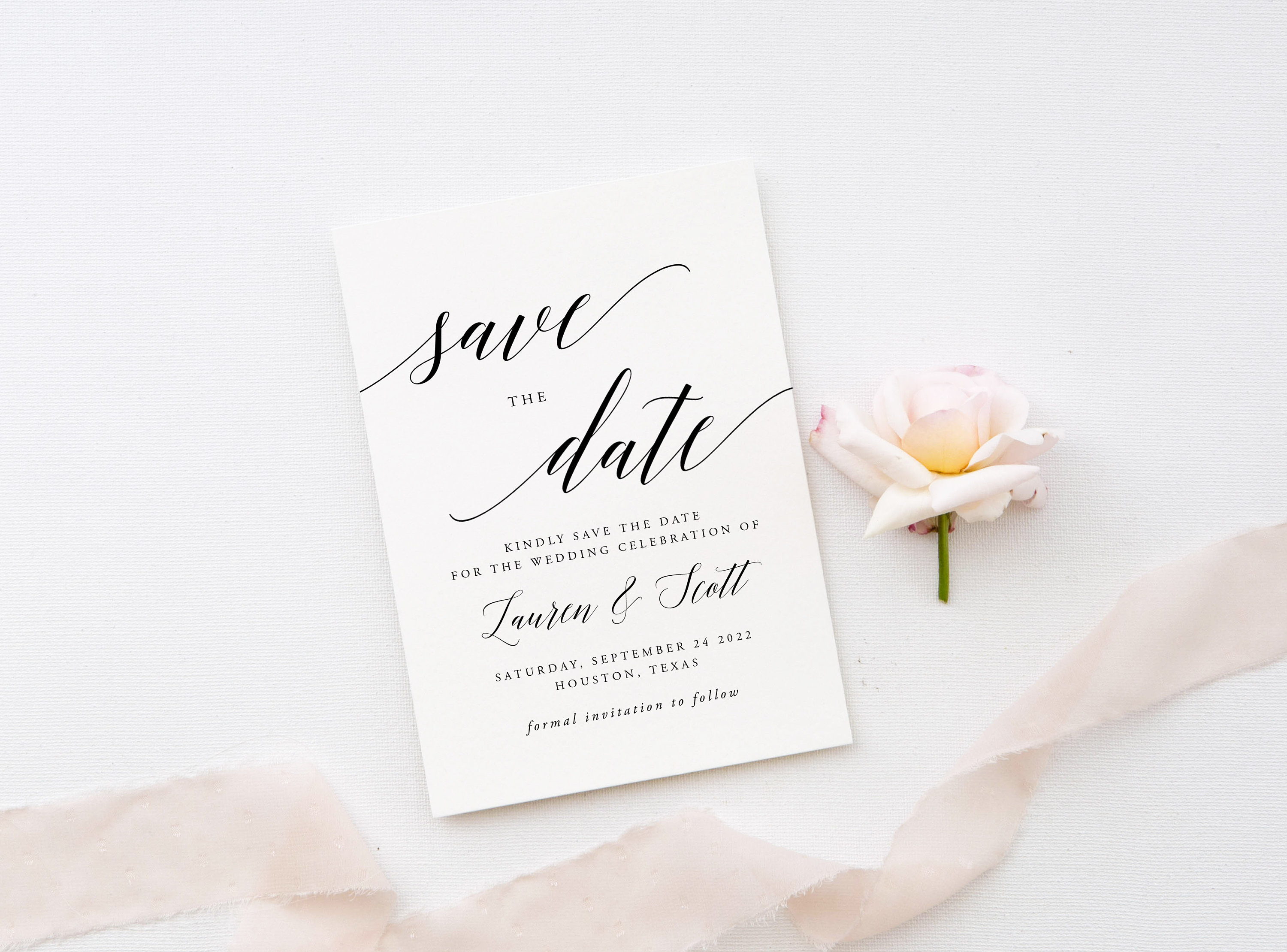 ADELE - Modern Save the Date Template, Engagement Announcement ...
