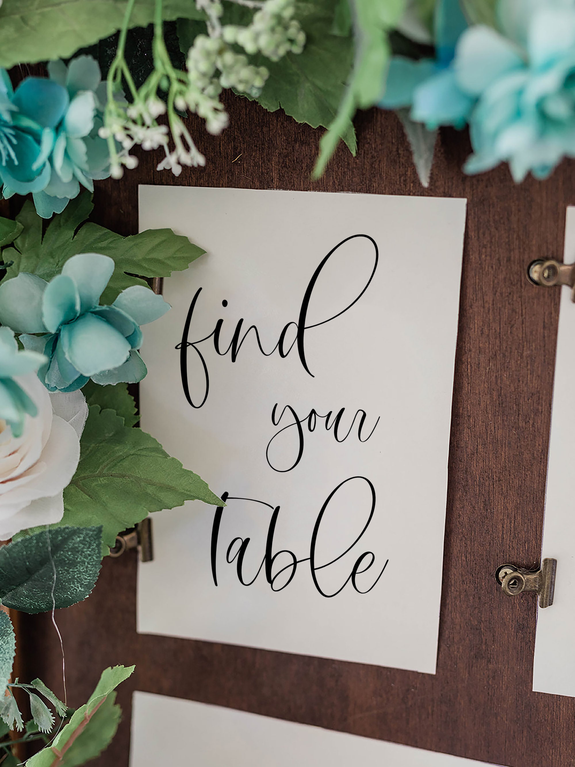 ANDIE - Elegant Seating Chart Cards Template, Seating Cards for Wedding ...