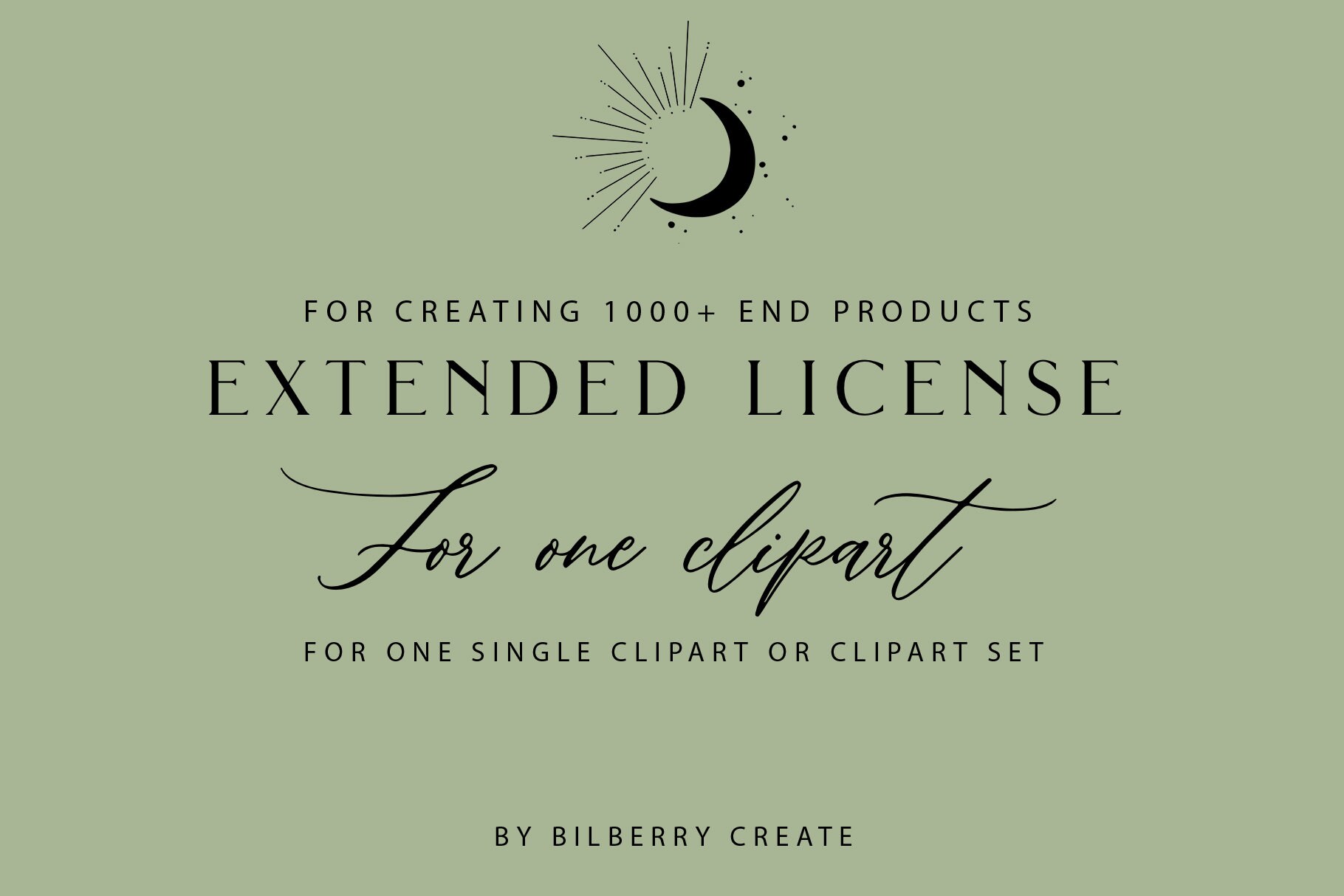 Extended License One Clipart for One Single Clipart or Clipart Set by ...