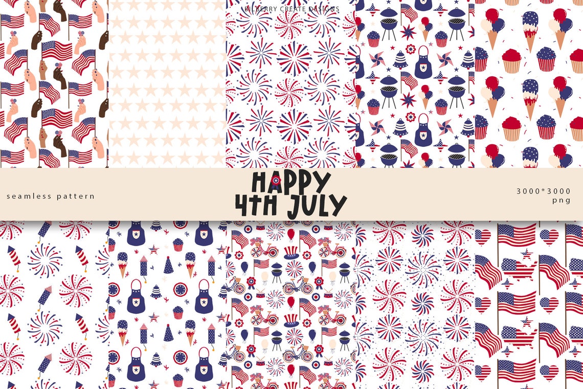 Happy 4th of July Clipart Svg Bundle Download,independence Day Clipart ...