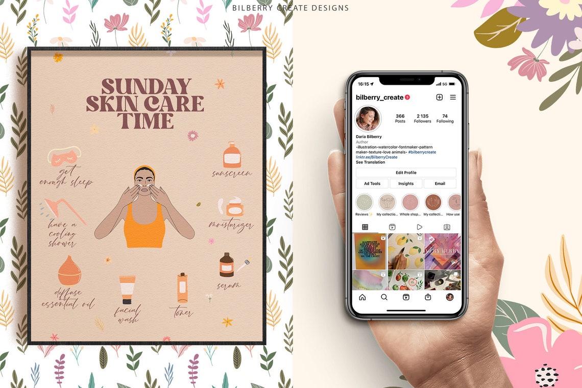 Sunday Self Care Checklist Page Print Out. Downloadable, Digital ...