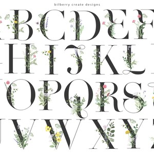 Black Alphabet Spring Fields Flowers/letters/png/golden/gold/wedding ...