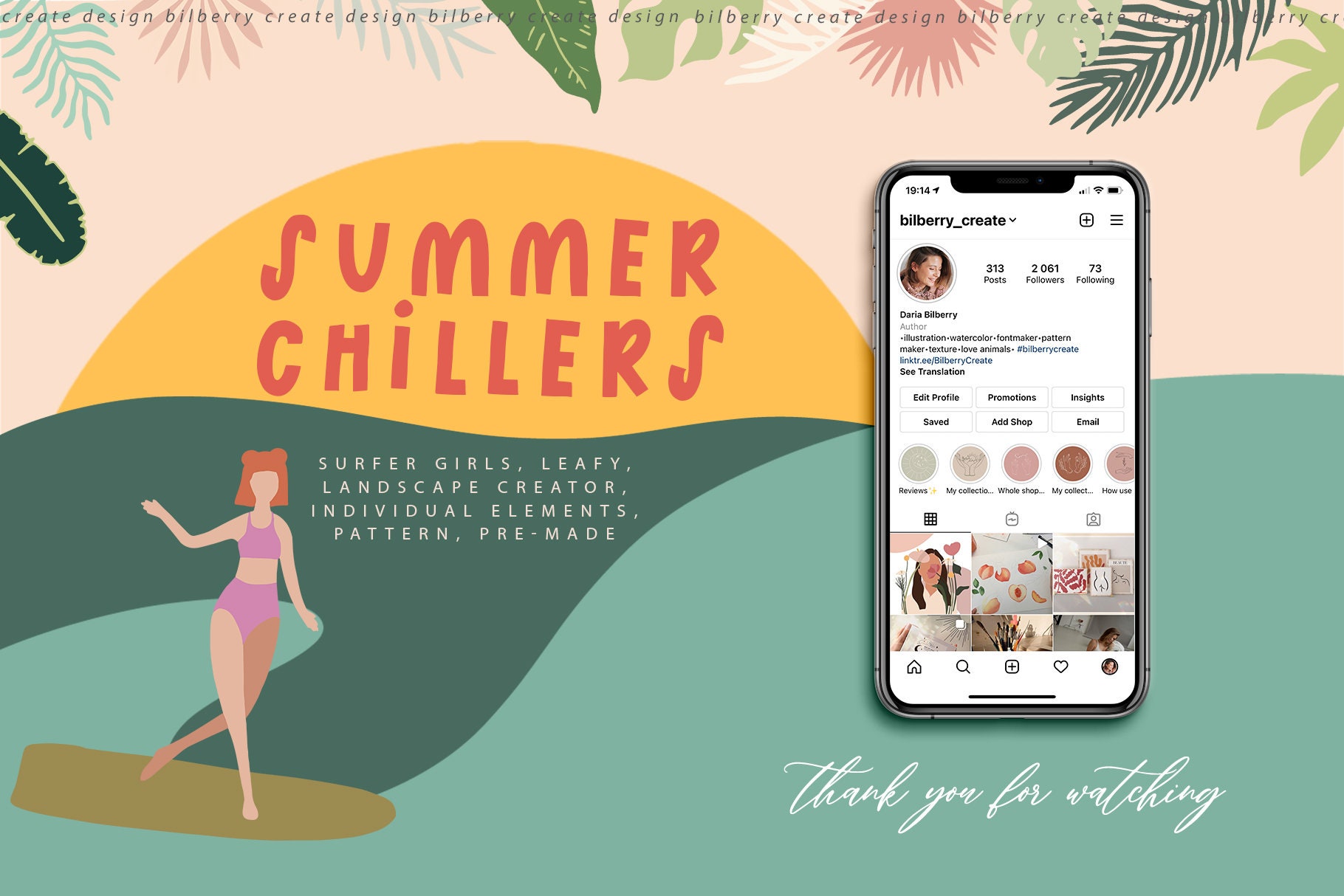 Summer Chillers Digital Paper Set, Scrapbook Paper, Seamless Patterns ...