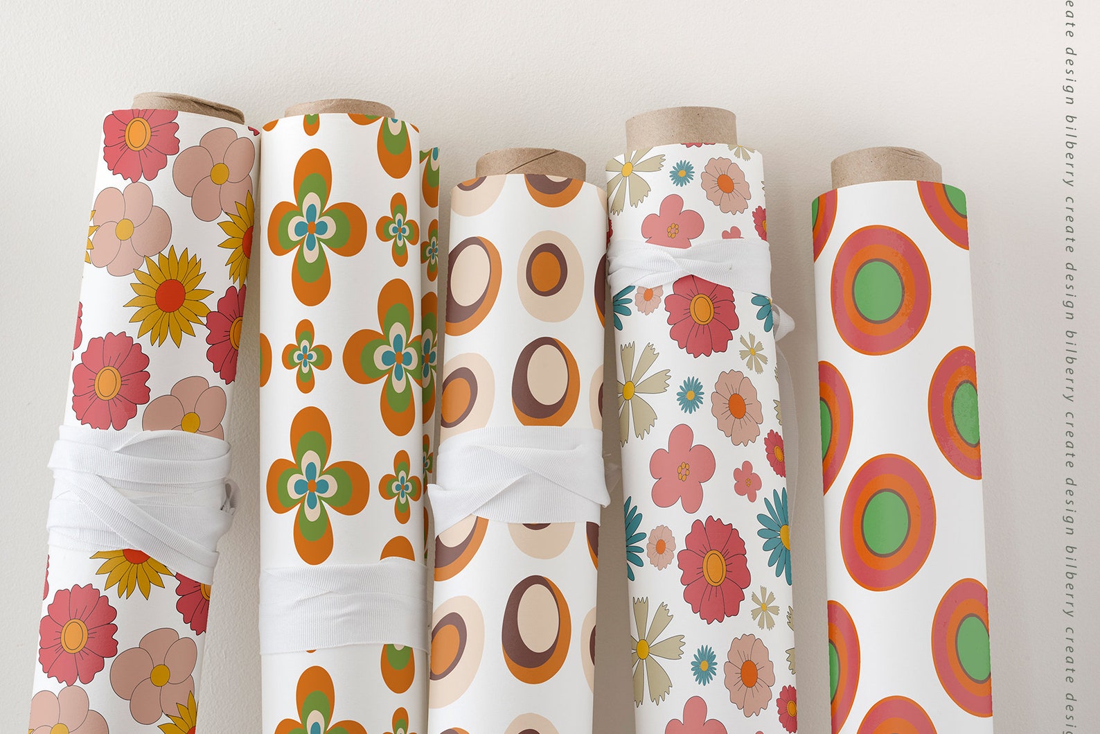 Retro 60s Seamless Pattern Seamless Retro Paper, Digital Paper, Digital ...