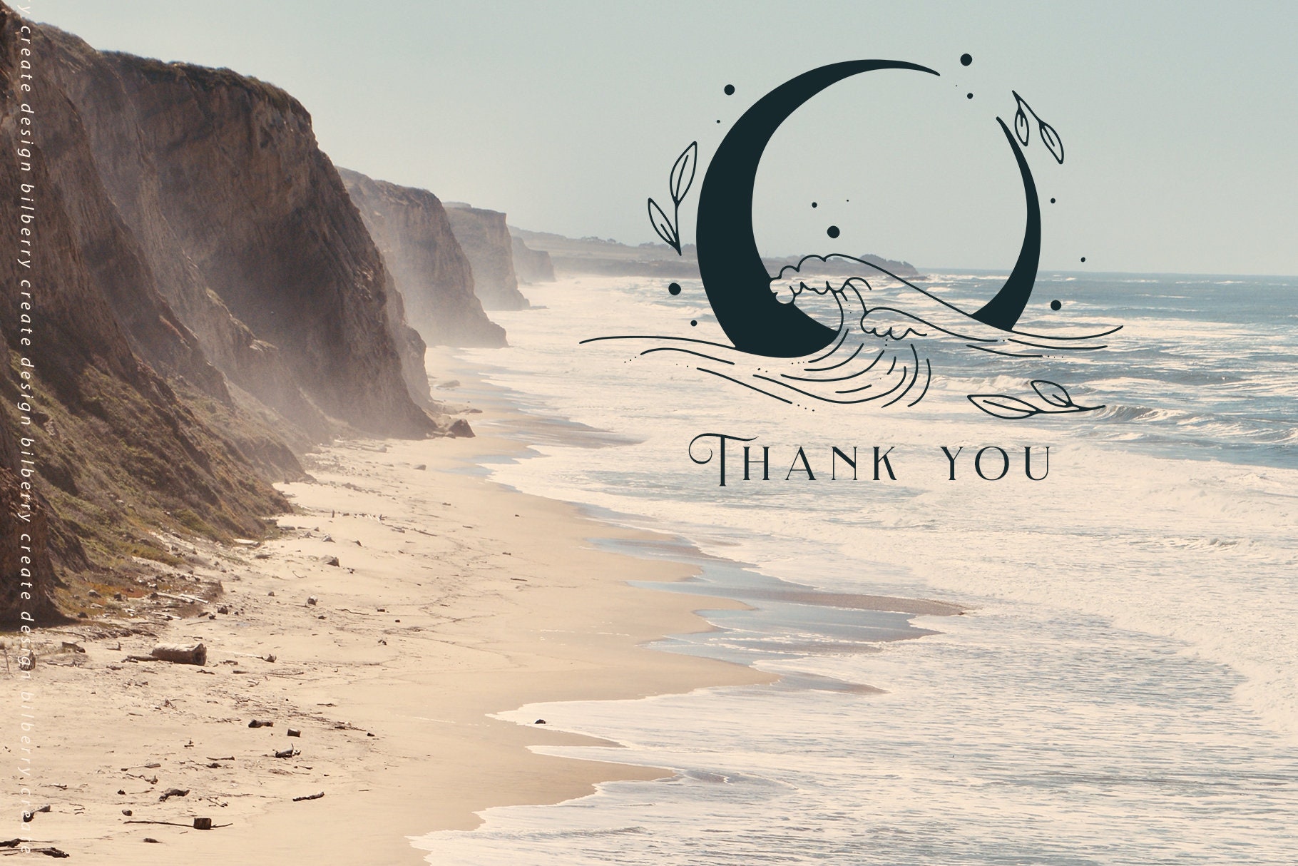 Moon Wave Art Logo Set, Wave SVG, Ocean Clipart, Moon Line Art, Digital ...