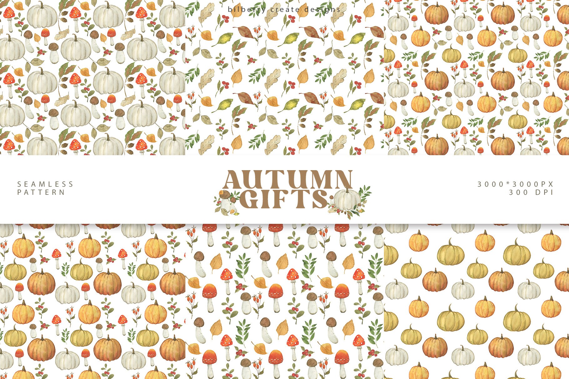 Watercolor Autumn Clipart Autumn Clip Art White Beige Orange - Etsy
