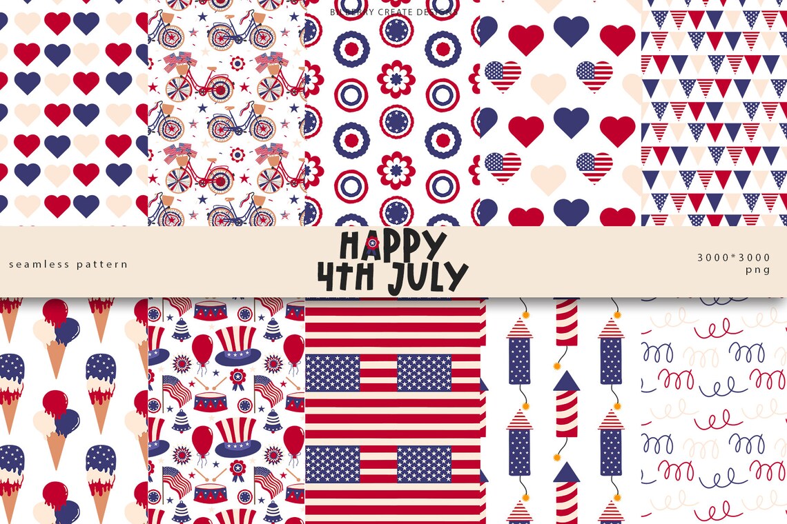 Happy 4th of July Clipart Svg Bundle Download,independence Day Clipart ...