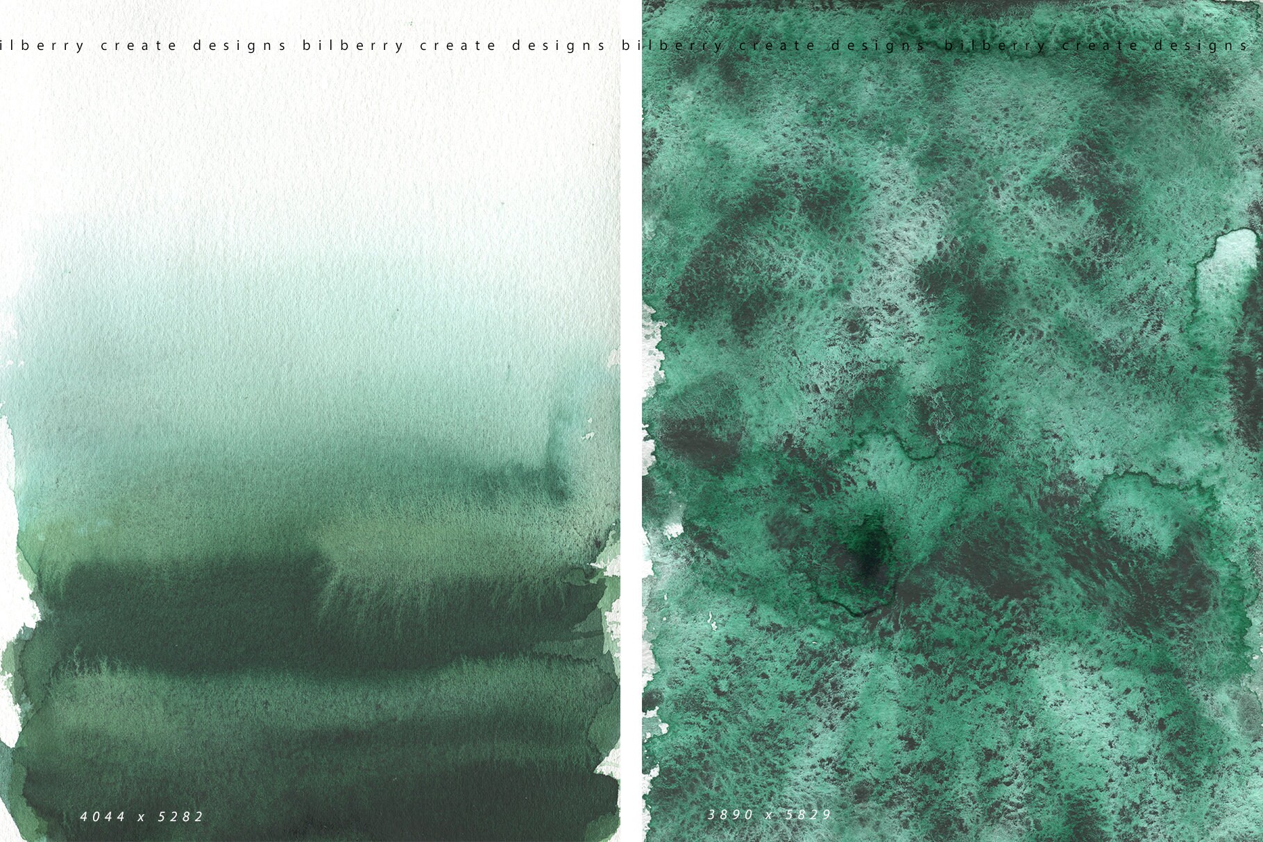 Green Ombre Magic Ombre Collection Watercolor Shapes Clipart Splashes ...