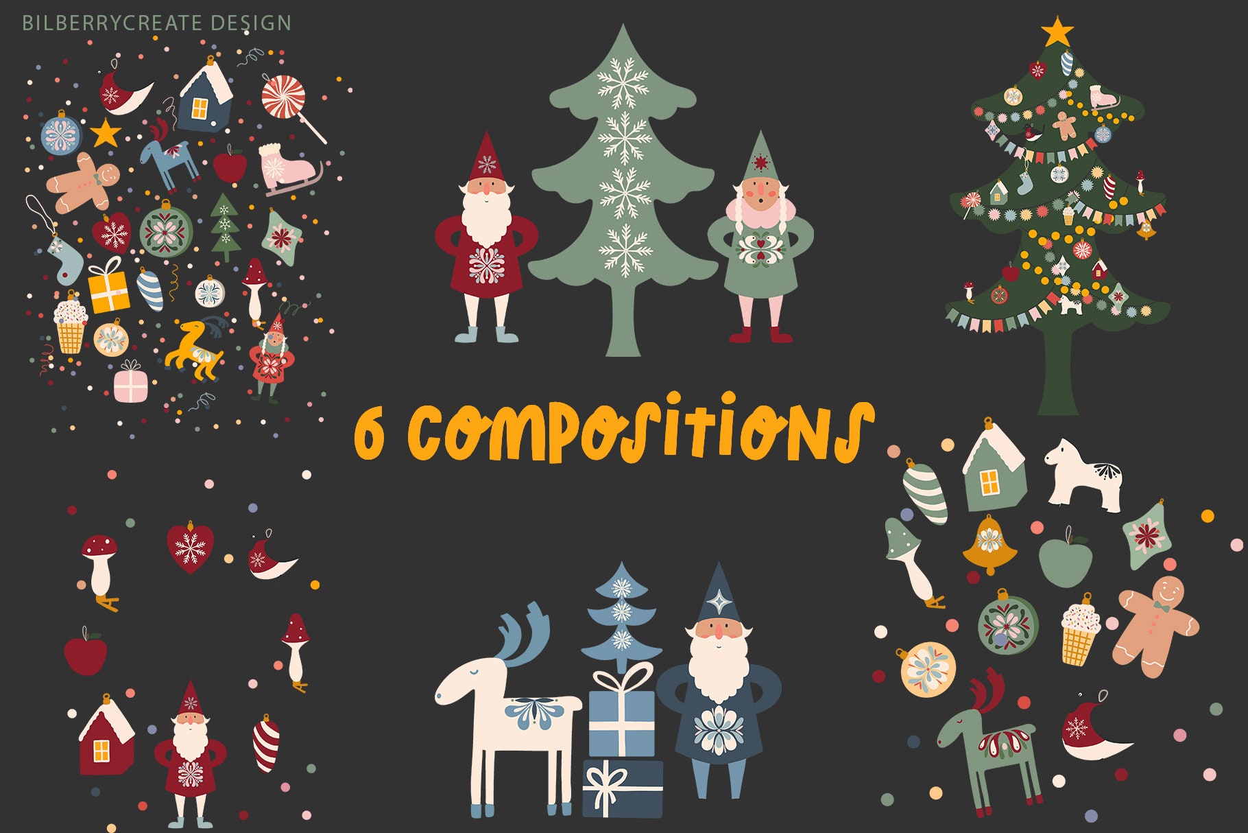 Merry and Bright, Christmas Clipart, Holiday Clip Art, Candy Canes ...