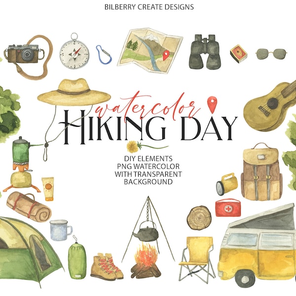 Clipart Hiking - Etsy