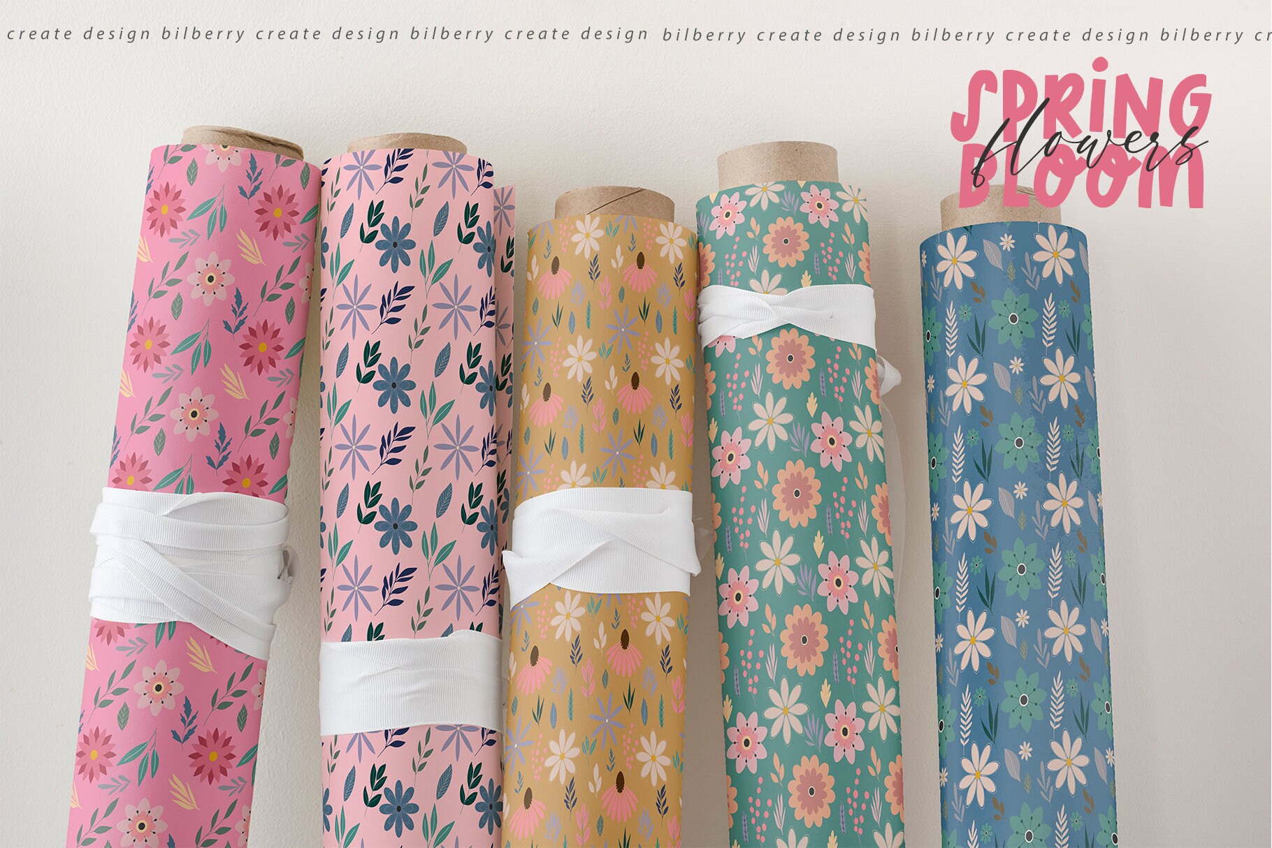 Spring Flowers Flowery Digital Papers-commercial Use-scrapbook Paper ...