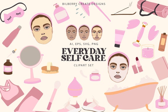 Self Care Beauty Clipart Png Self Care Clipart stickers - Etsy