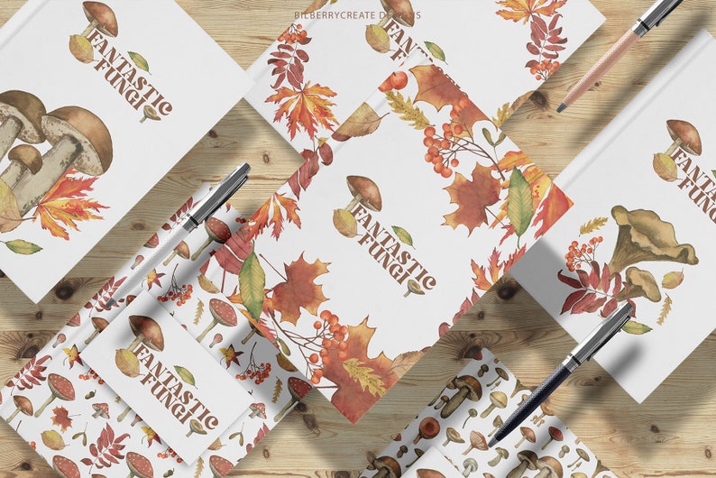 Watercolor Fantastic Fungi Mushrooms Seamless Pattern - Etsy