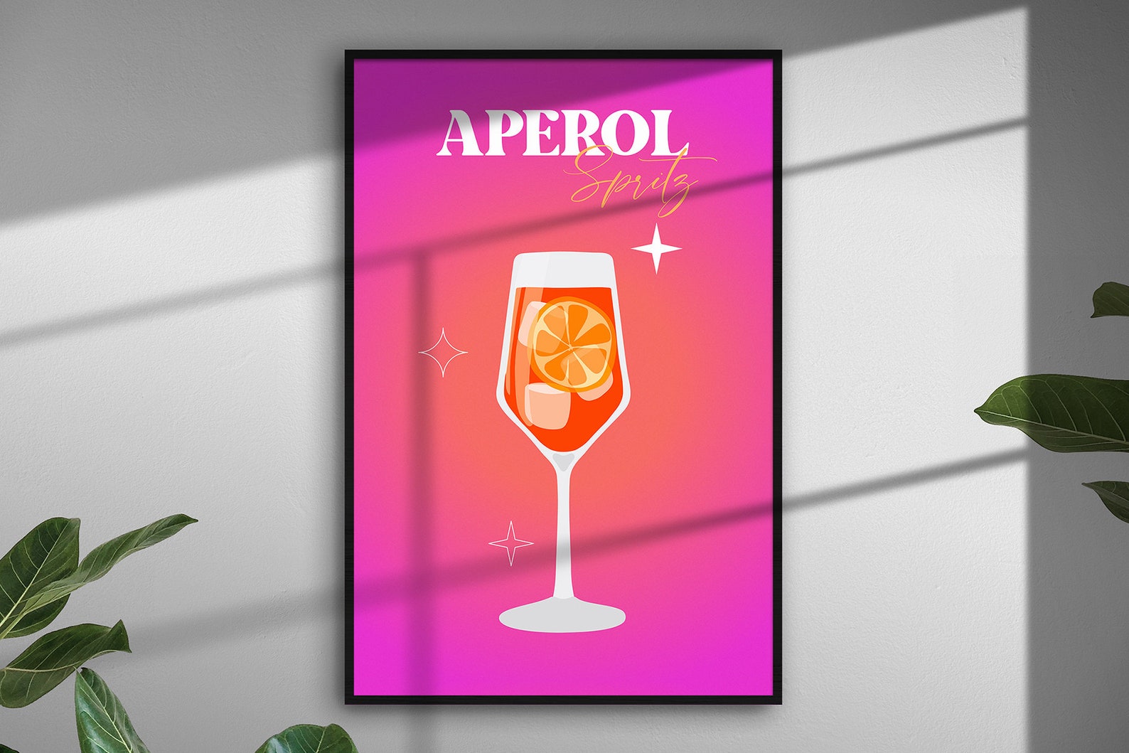 Aperol Spritz Print, Retro Cocktail Printable Wall Art, DIGITAL ...