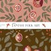 Fantasy Folk Art Digital Paper Set Scrapbook Paper Seamless Patterns ...