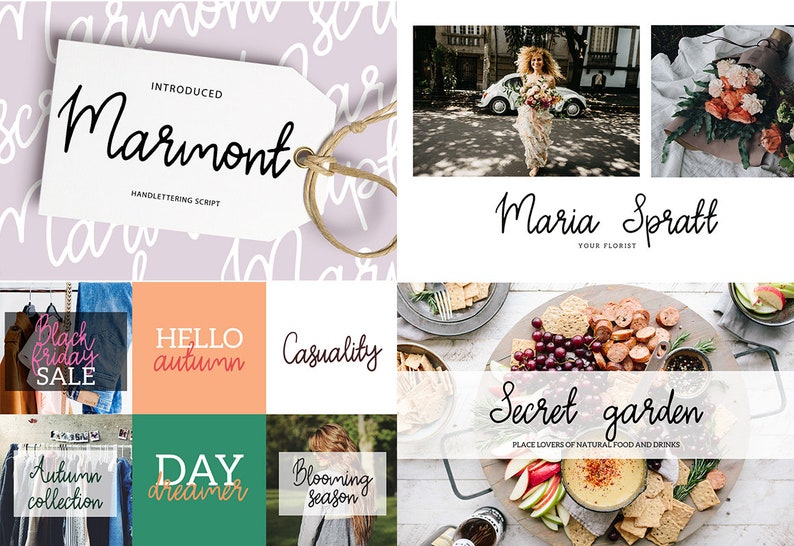 Handwritten Font Bundle Rustic Font Farmhouse Font - Etsy