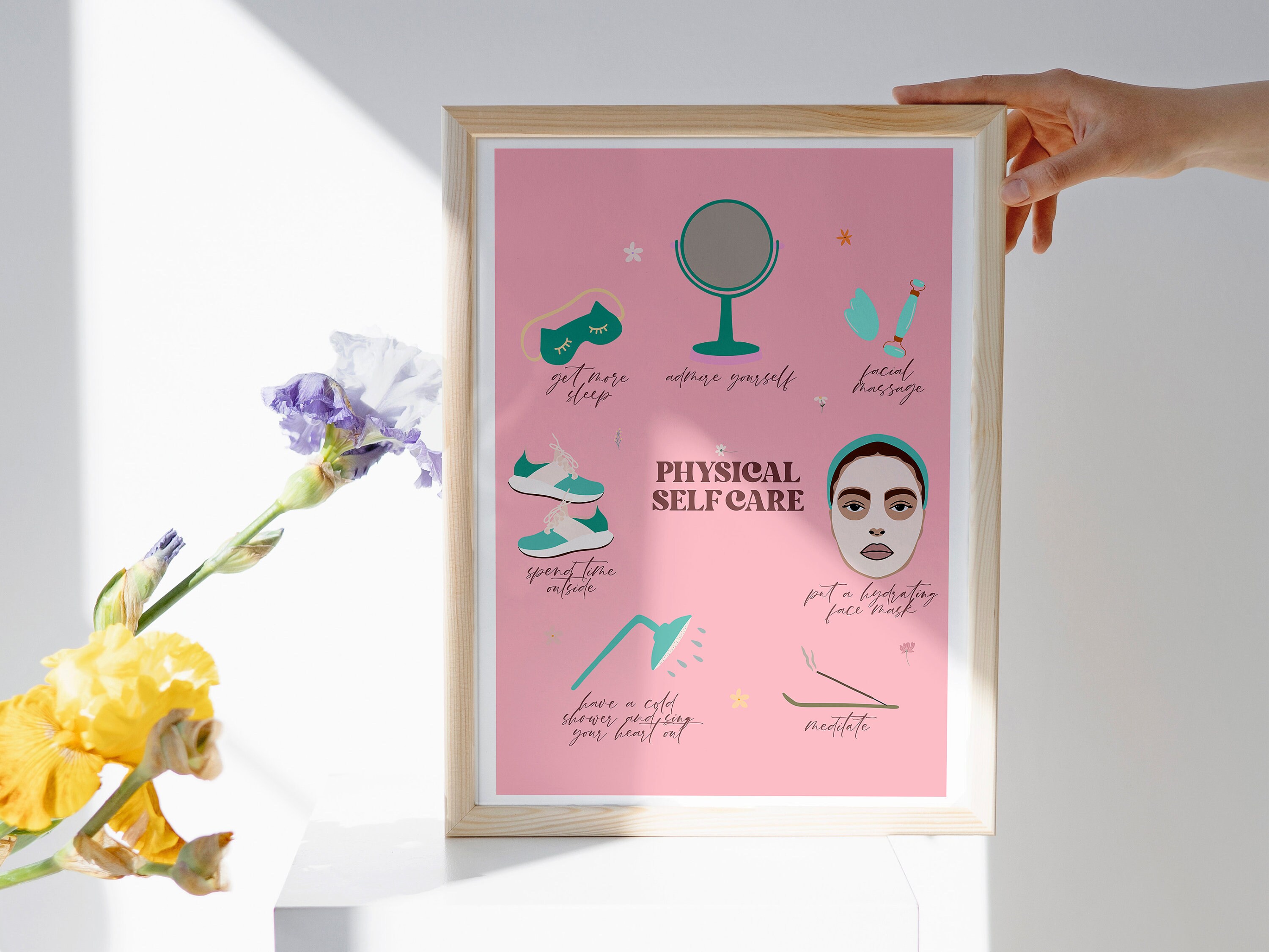 Physical Self Care Checklist Page Print Out. Downloadable, Digital ...