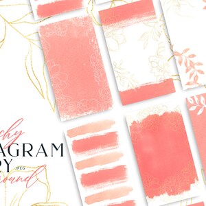 6 Peachy Instagram Abstract Story Backgrounds Instagram - Etsy