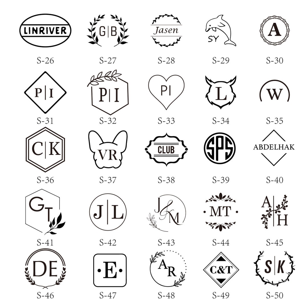 50 Designs for Your Ice Cube | Bar Stamp | Custom Ice Stamp | Brass ...