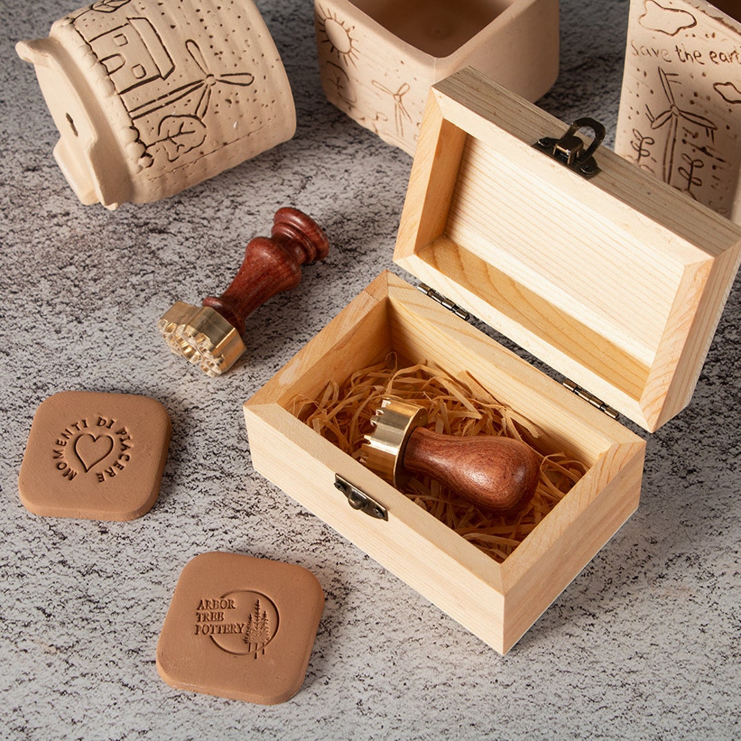 Custom Stamp for Ceramics | Custom Metal Stamp for Clay | Custom Logo ...