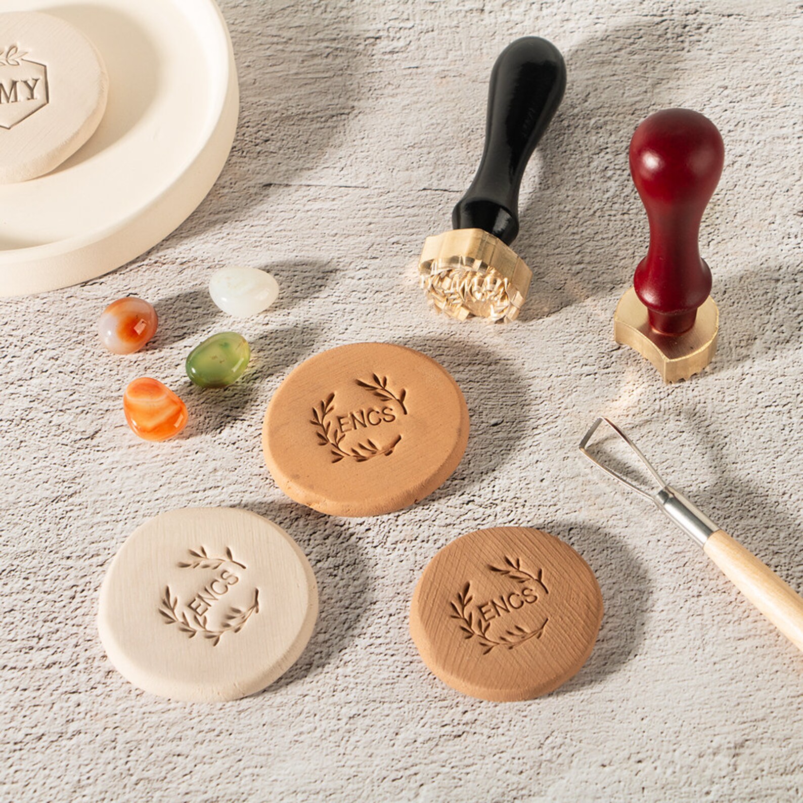 Custom Stamp for Pottery | Clay Signature | Brass Stamp for Pottery ...