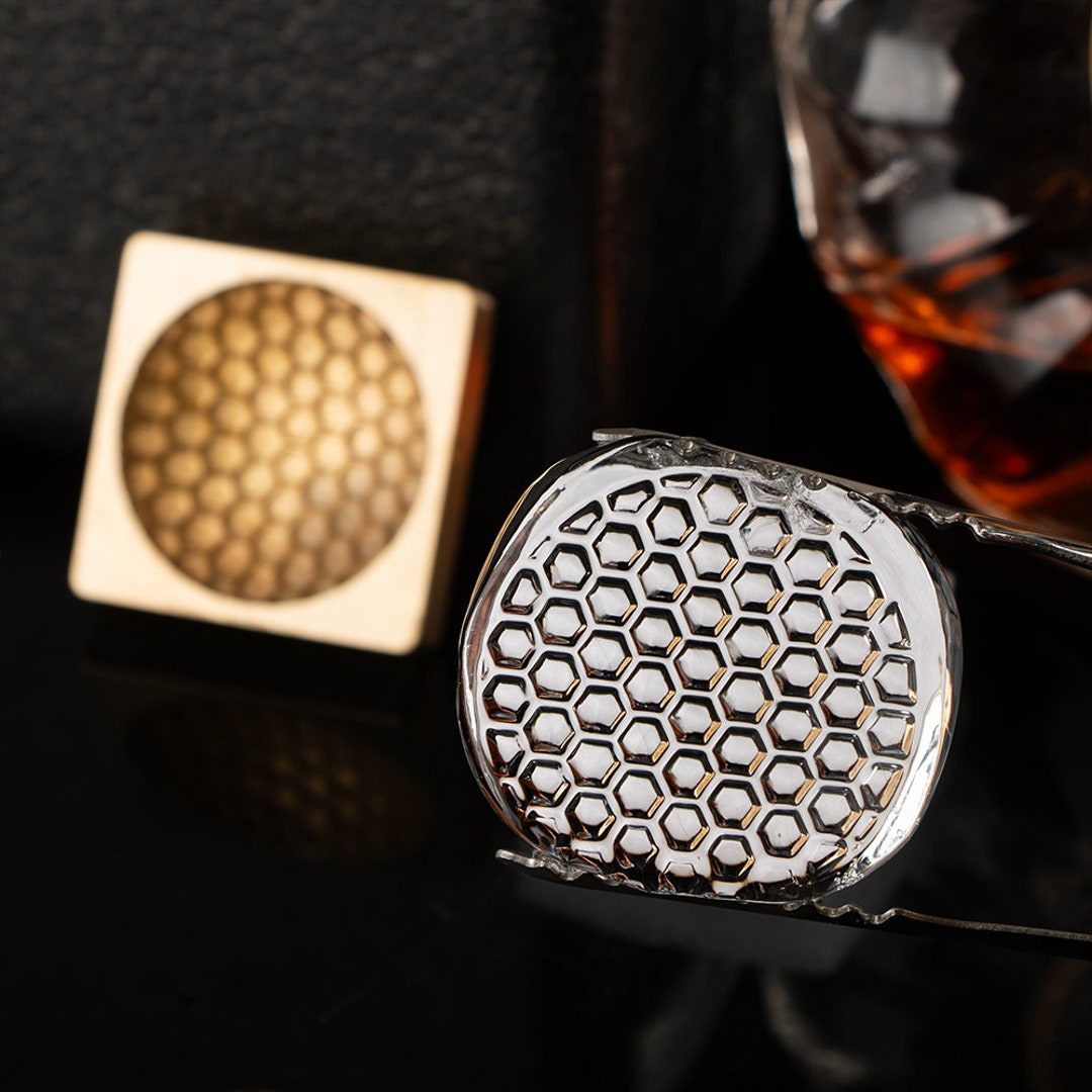 Honeycomb Design Ice Ball Mold Logo,custom Ice Ball Stamp,custom Ice ...