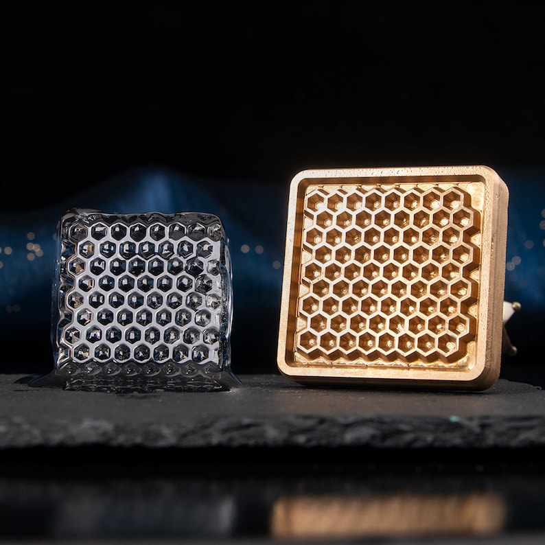 Custom Ice Cube Stamp Honeycomb Ice Cube Stamp Branding - Etsy