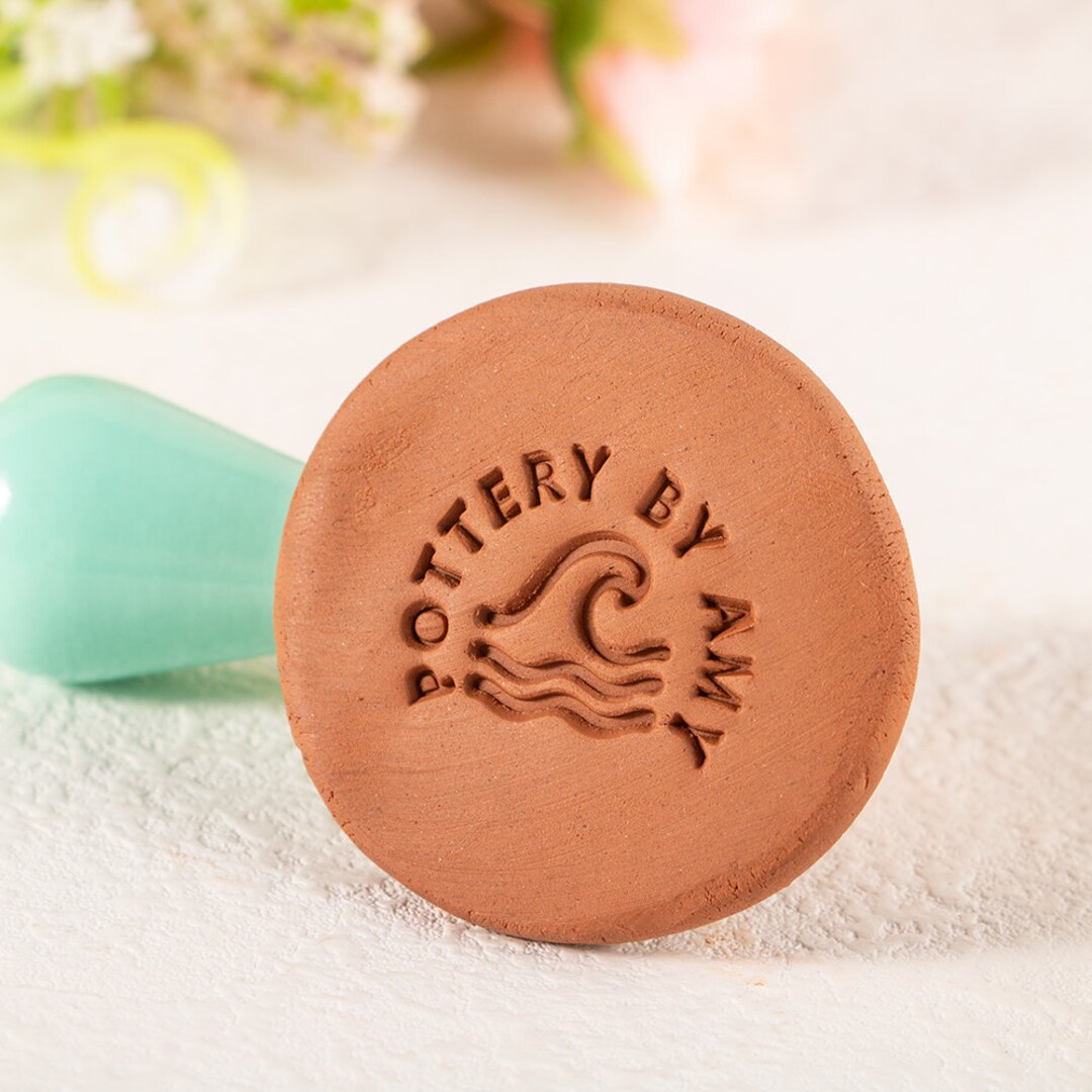 Custom Pottery Stamp | Stamp for Clay | Ceramics Stamp | Clay Signature ...