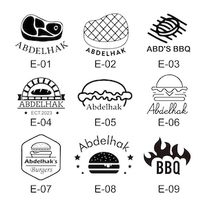 Custom Burger Stamp,bread Brand Iron,burger Brand Iron Custom, Branding ...
