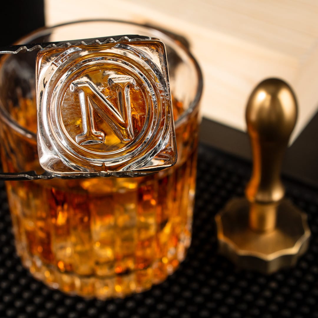 Copper Ice Cube Stamp | Whiskey Stamp | Ice Stamp | Custom Bar Stamp ...