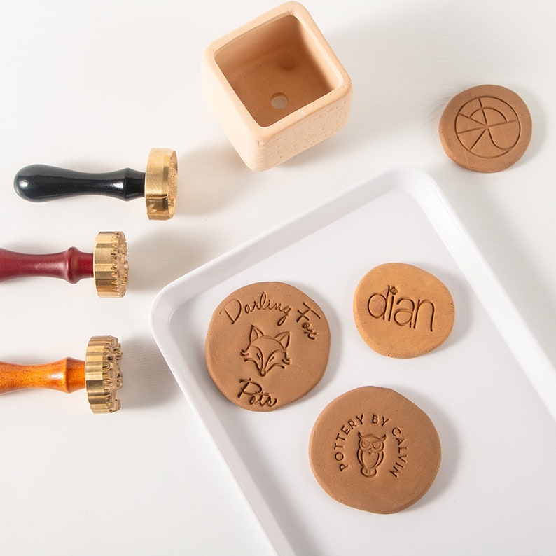 Custom Pottery Stamp Logo | Pottery Stamp | Ceramics Stamp | Stamp for ...