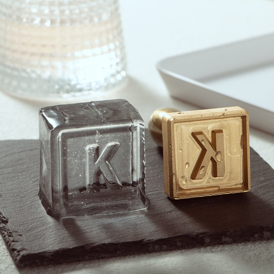 Ice Stamp, Personalized Ice Cube Stamp, Ice Brander, Initials Ice Cube ...