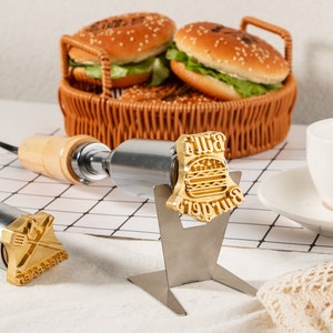 Custom Burger Stamp,bread Brand Iron,burger Brand Iron Custom, Branding ...