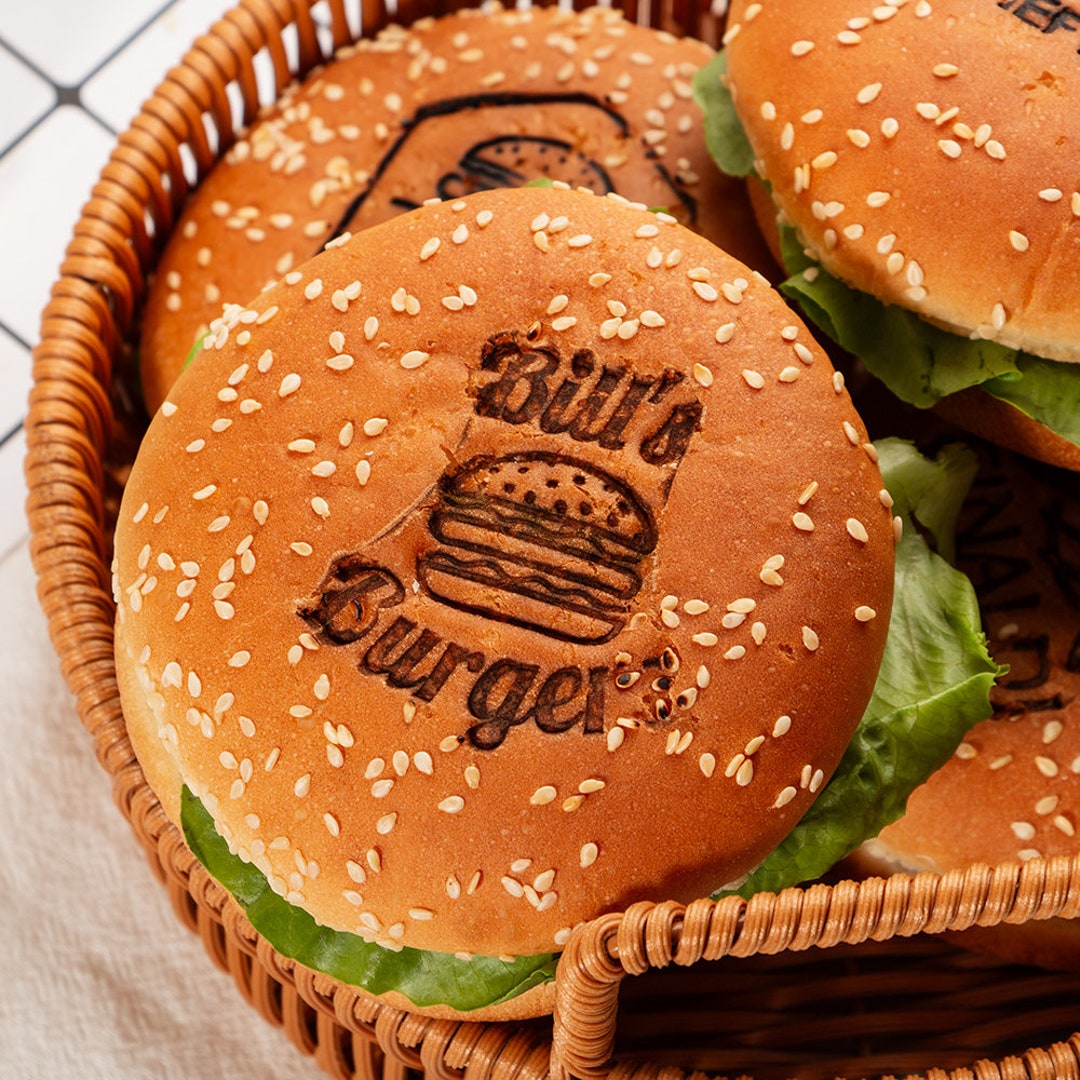 Custom Burger Stamp,bread Brand Iron,burger Brand Iron Custom, Branding ...