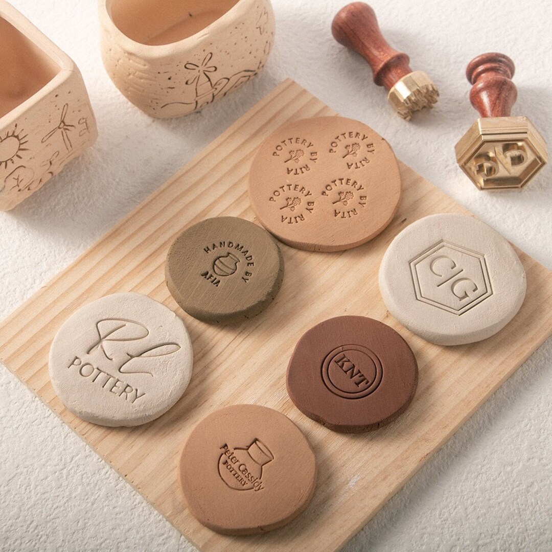 Clay Signature | Brass Stamp for Pottery | Gifts for Potter | Custom ...