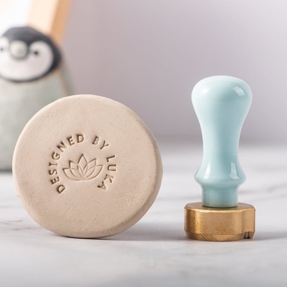 Ceramic Stamp Custom Pottery Stamp Clay Signature Brass - Etsy