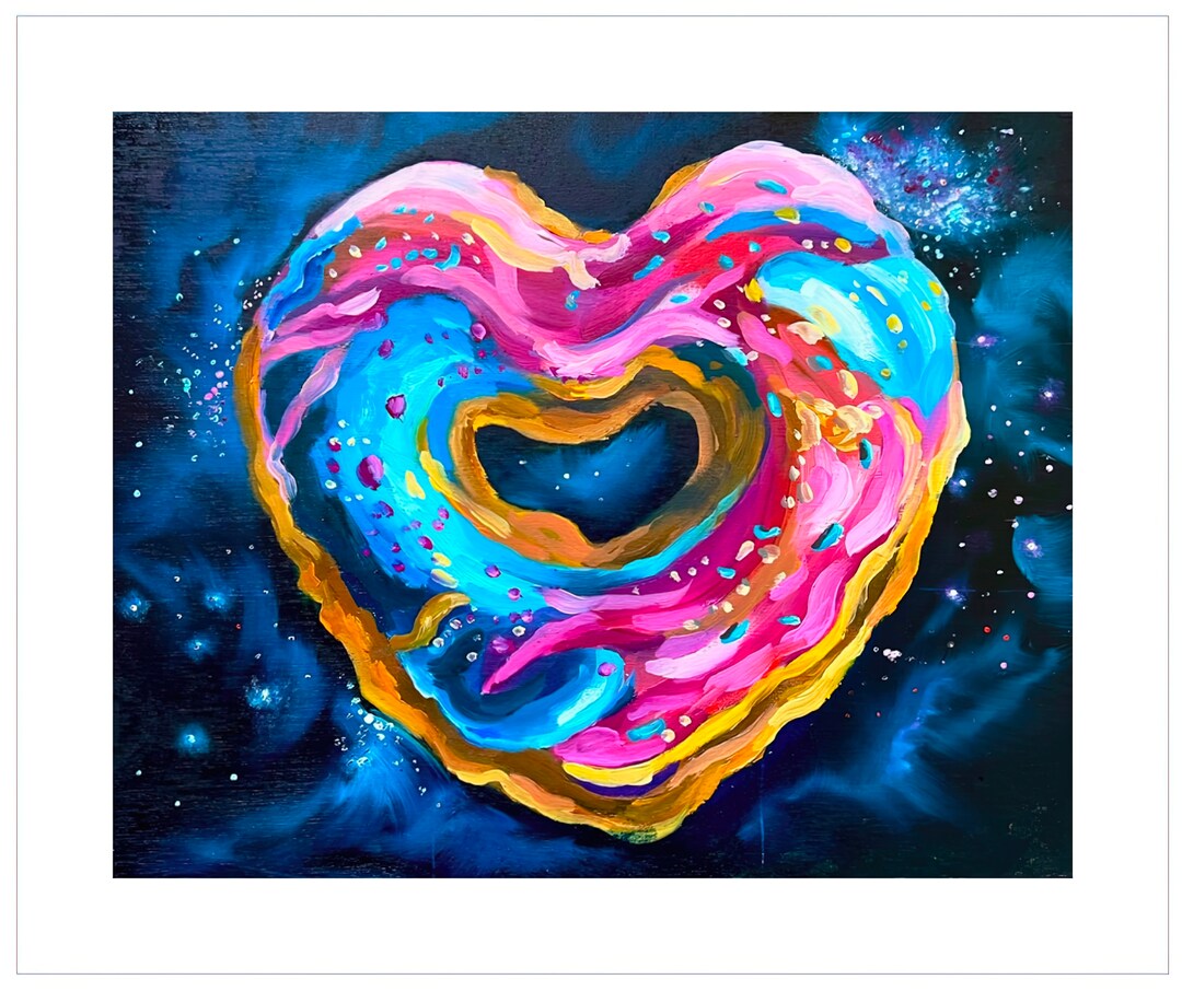 Limited Edition Prints, Beautiful Cosmic Sweetheart, Donut Wall Art ...