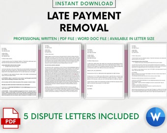 Late Payment Dispute Letter Kit Late Payment Dispute Credit Repair ...