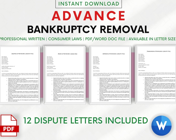 Remove Your Bankruptcy DIY Kit Step-by-step Guide & Letters Support ...