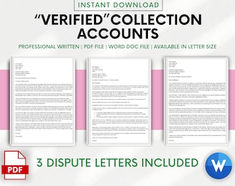 Verified Collections Accounts Letter, Dispute Letters, DIY Credit ...