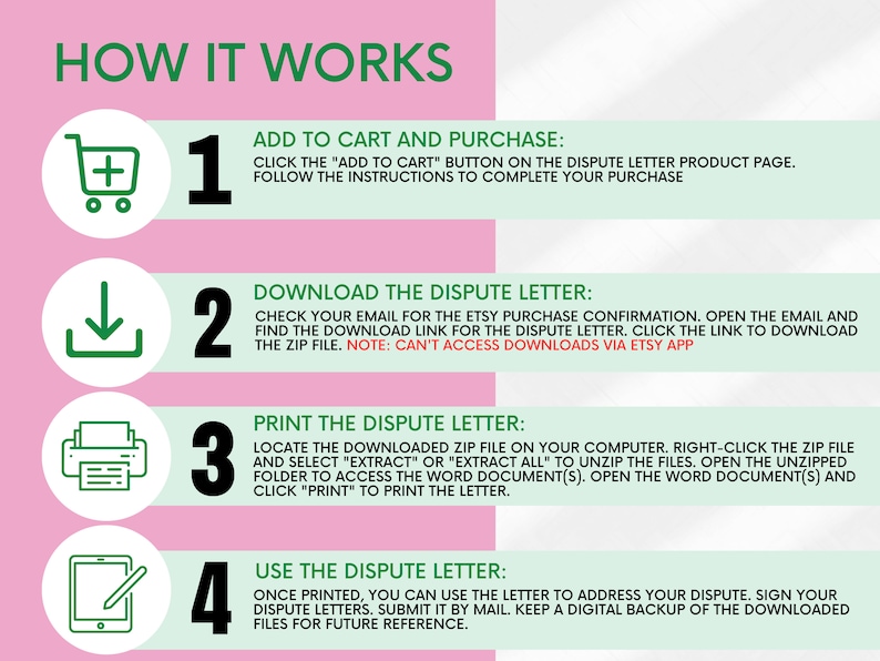 Factual Credit Dispute Letter Template Credit Bureaus DIY - Etsy