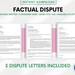 Factual Credit Dispute Letter Template Credit Bureaus DIY - Etsy