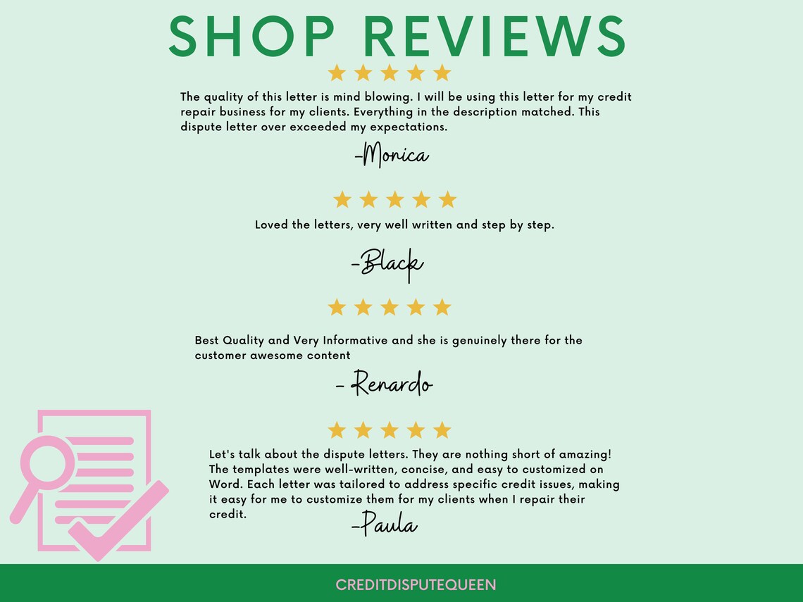 Factual Credit Dispute Letter Template Credit Bureaus DIY - Etsy