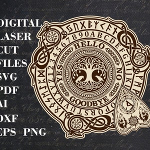 Runic Spirit Board SVG Celtic Tree of Life Ouija Board With - Etsy