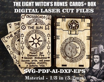 8 Wiccan Rune Set Svg File - Etsy