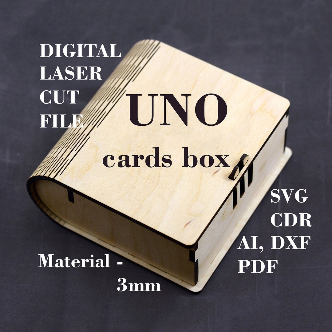 Box for Board Game Card SVG, Uno Card Box Svg, Small Wooden Box Svg ...