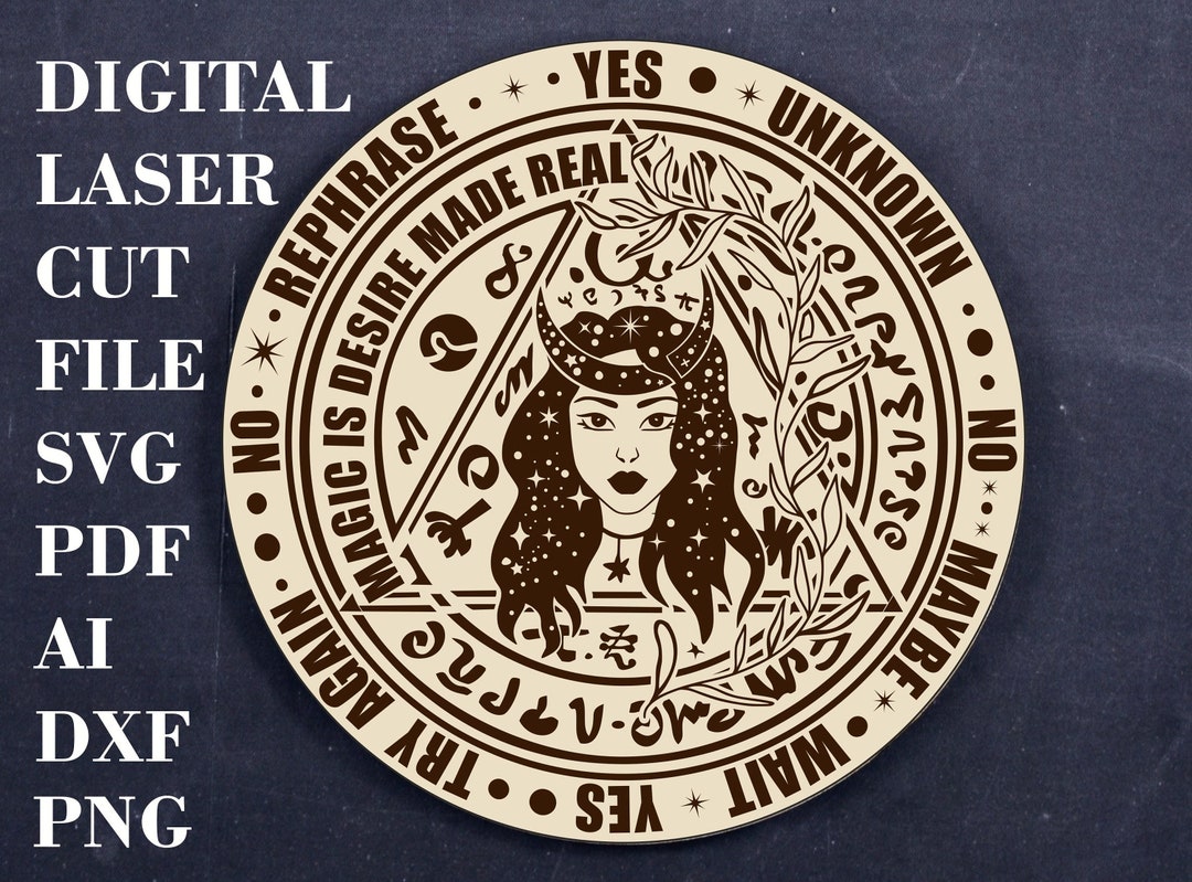 Mystic Pendulum Board Svg Yes No Board Png Divination Tool Svg - Etsy